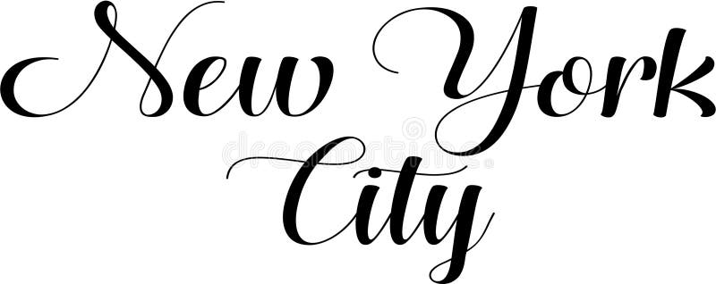 New York City Text Sign Illustration Stock Vector - Illustration of ...