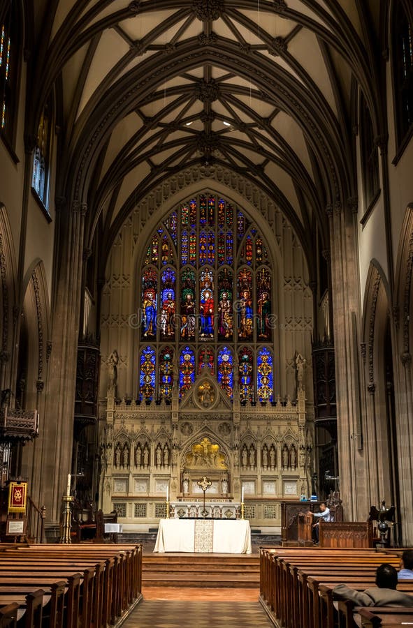 New York City Trinity Church Editorial Stock Photo - Image of holiday ...
