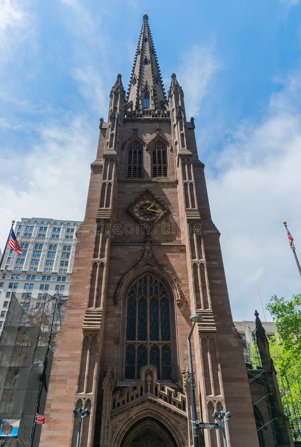 New York City Trinity Church Editorial Stock Photo - Image of ...