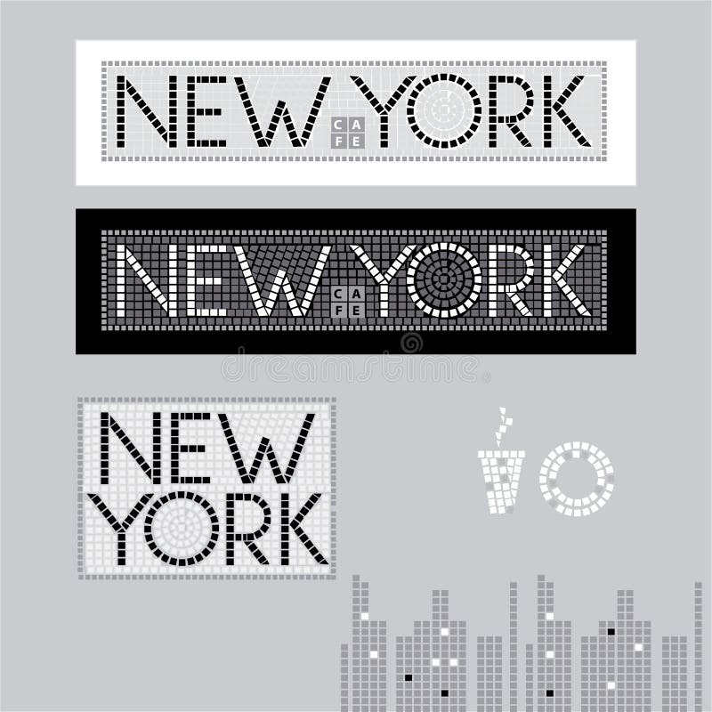 New York City Vector Lettering. Stock Vector - Illustration of print ...