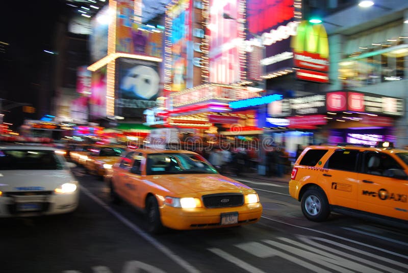 New York City yellow cab editorial photo. Image of business - 12356466