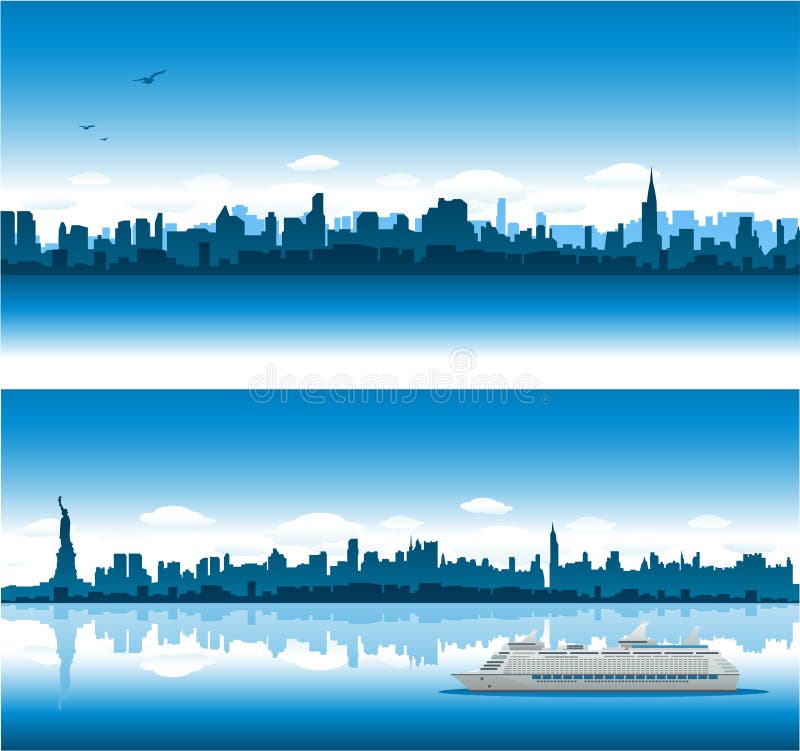 New York Cityscape Background Stock Vector - Illustration of cityscape ...
