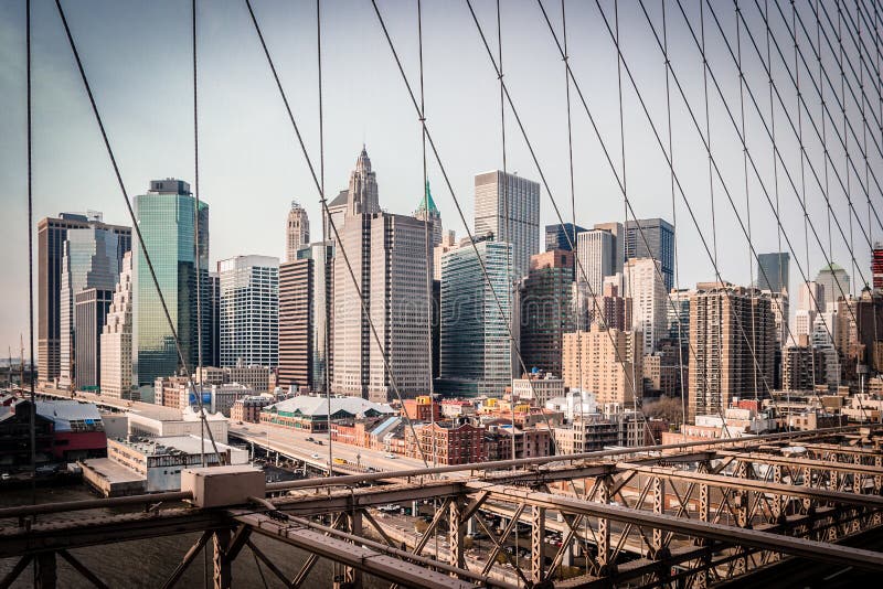 New York Cityscape stock image. Image of bridge, manhattan - 35895019