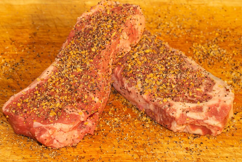 New York Cut Steak stock photo. Image of barbecue, salad - 17440232