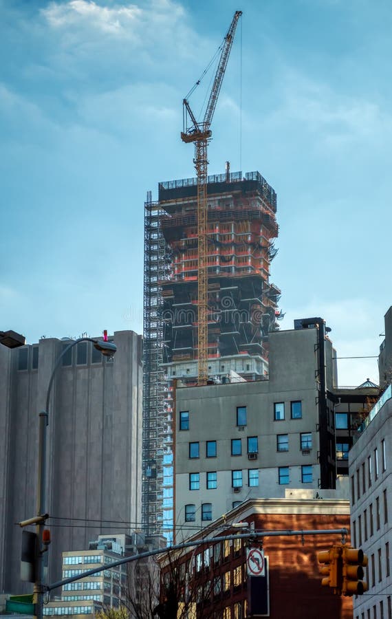 New york developments editorial photography. Image of scaffolding ...