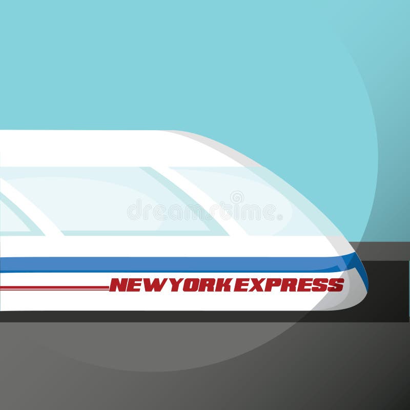 New York Express Train. Vector Illustration Decorative Design Stock ...