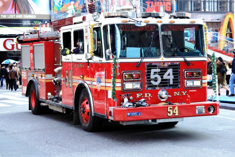 New York Firefighters in Action Editorial Stock Photo - Image of ...