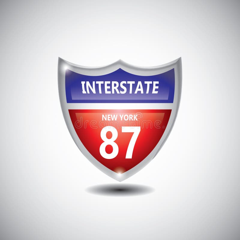 New York H-87 Route Sign. Vector Illustration Decorative Design Stock ...