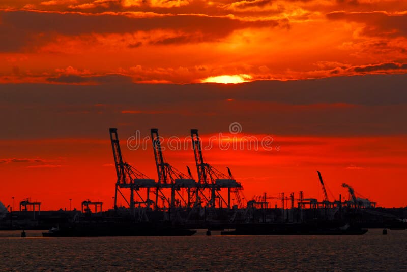 New York Harbor at Sunset stock photo. Image of autumn - 49398470
