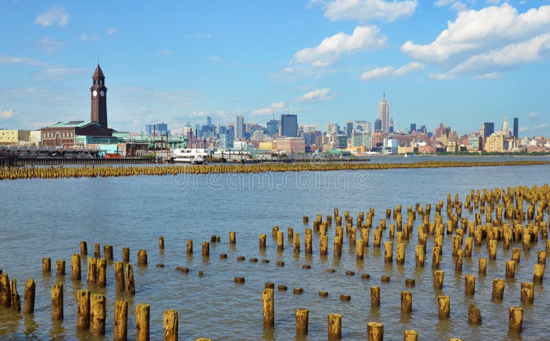 New York and Hoboken stock photo. Image of hoboken, ferry - 42278400