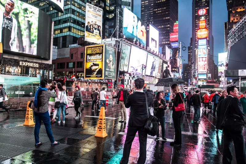 Rain in New York editorial stock image. Image of rainy - 19842944