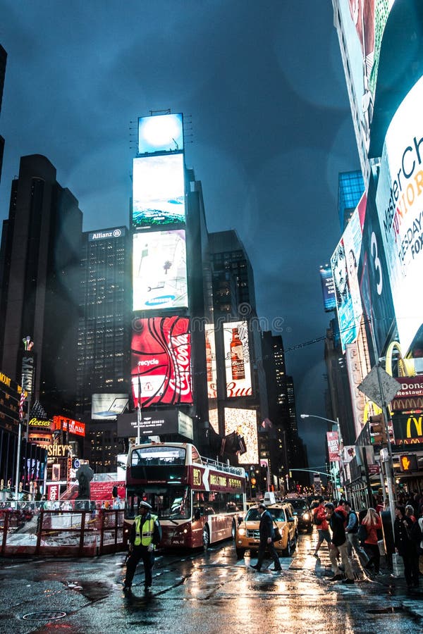 Rain in New York editorial stock image. Image of rainy - 19842944