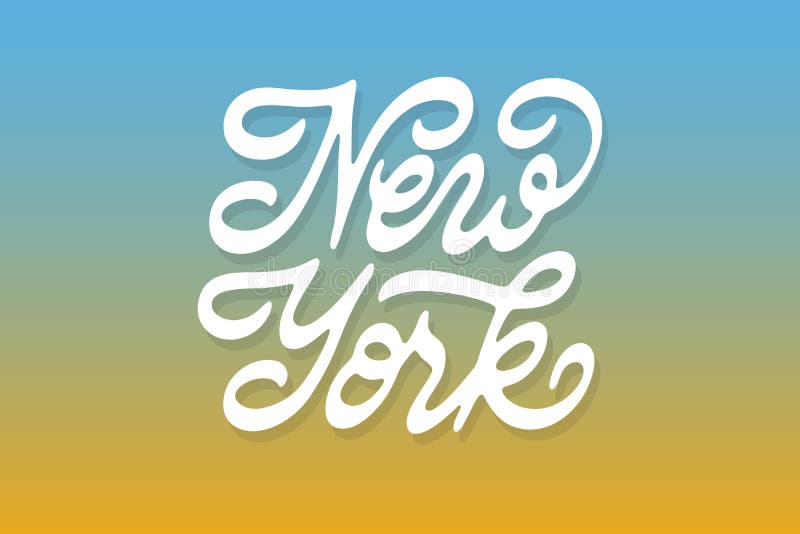New York vector lettering stock vector. Illustration of typography ...