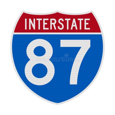 New York Interstate 87 Road Sign Stock Vector - Illustration of ...