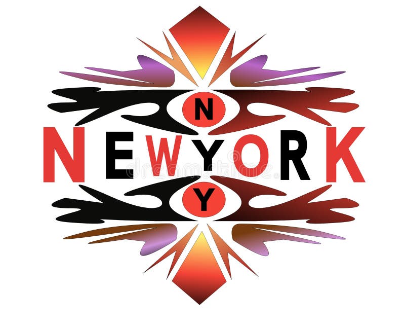 New York Logo Design. Simple and Colourful Background Design ...