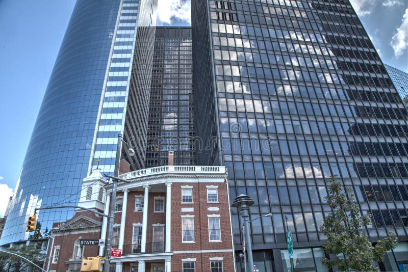 New York Lower Manhattan stock image. Image of buildings - 57781525