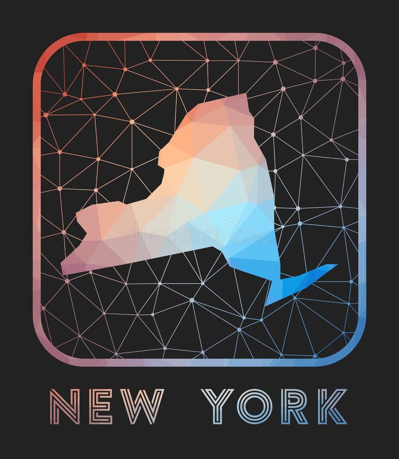 New York map design. stock vector. Illustration of states - 177302055