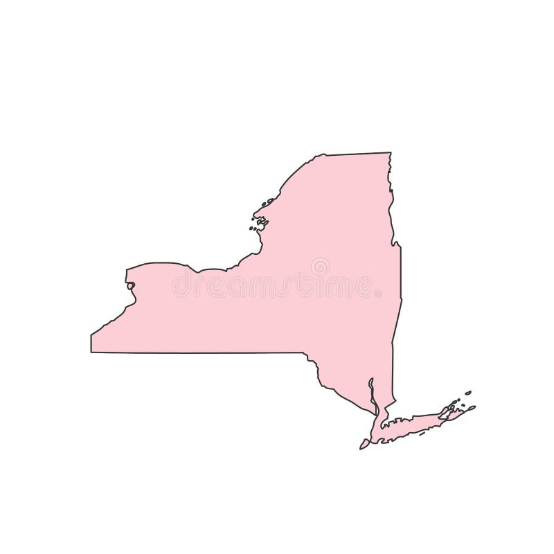 New York State Outline Map Stock Illustrations – 1,774 New York State ...