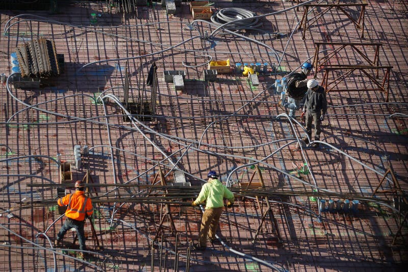 New York, New York: Men and Materials Form Complex Patterns at a ...