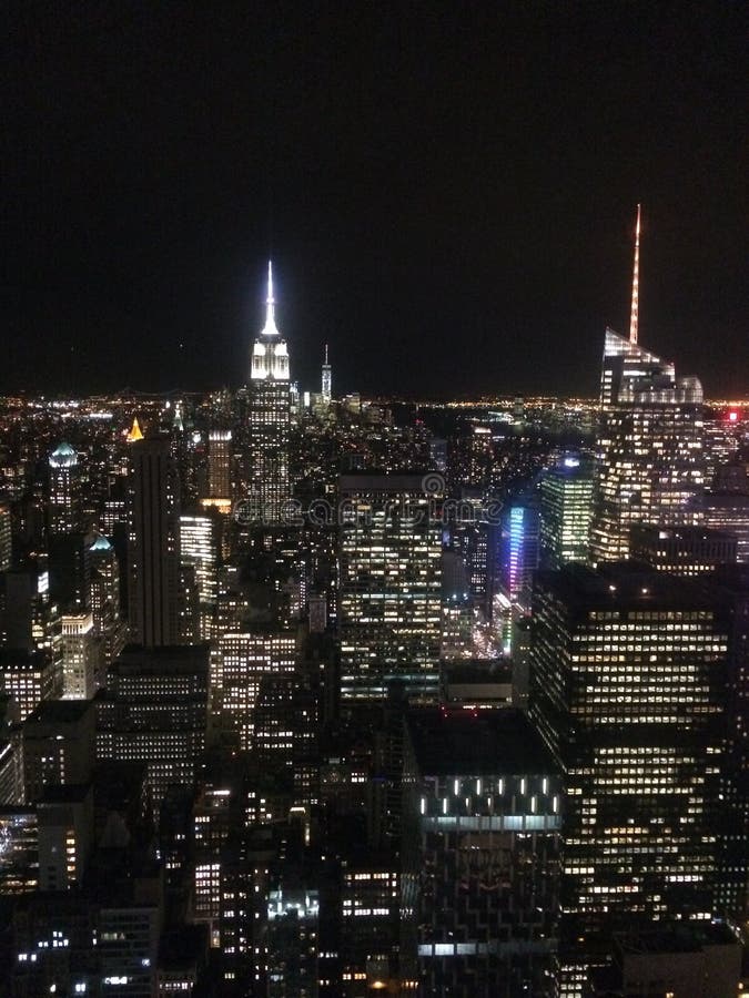 City Rooftop View At Night