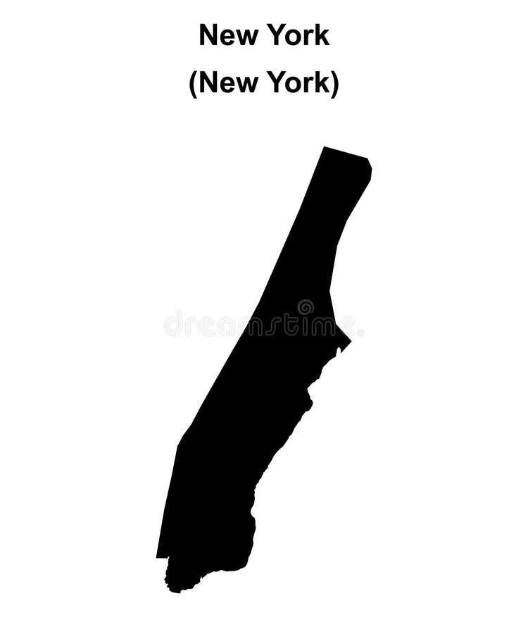 New York outline map stock vector. Illustration of outline - 361728460