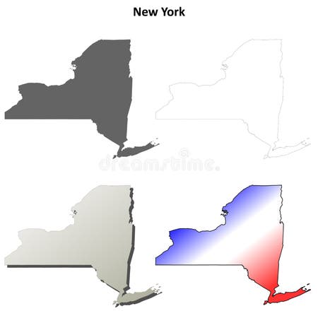 New York State Outline Stock Illustrations – 4,603 New York State ...