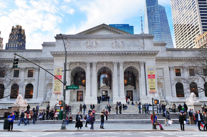 New York City Public Library Main Branch Editorial Stock Photo - Image ...