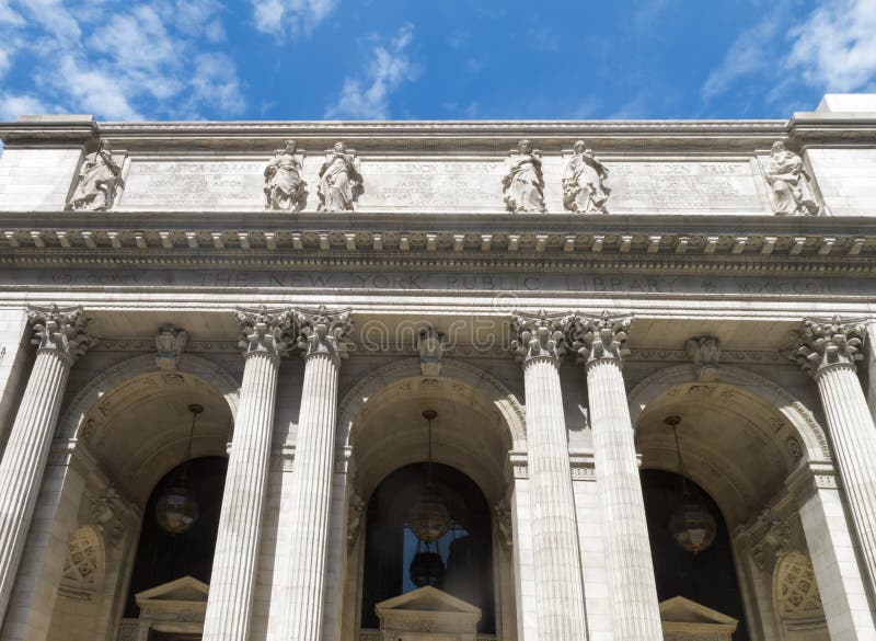 New York Public Library stock image. Image of entrance - 40562787