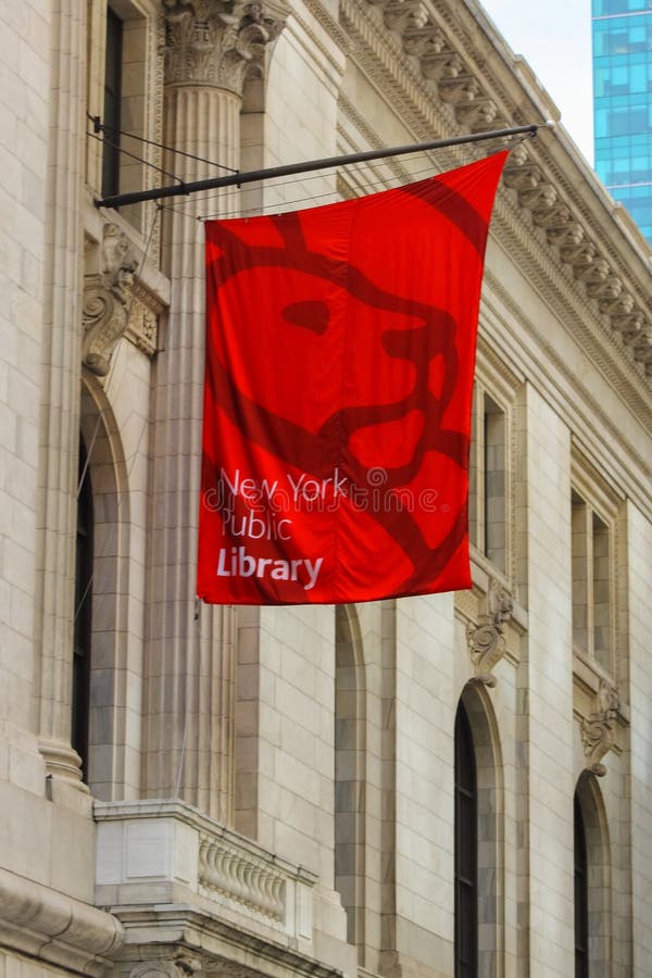 New York Public Library Flag. Editorial Image - Image of united ...