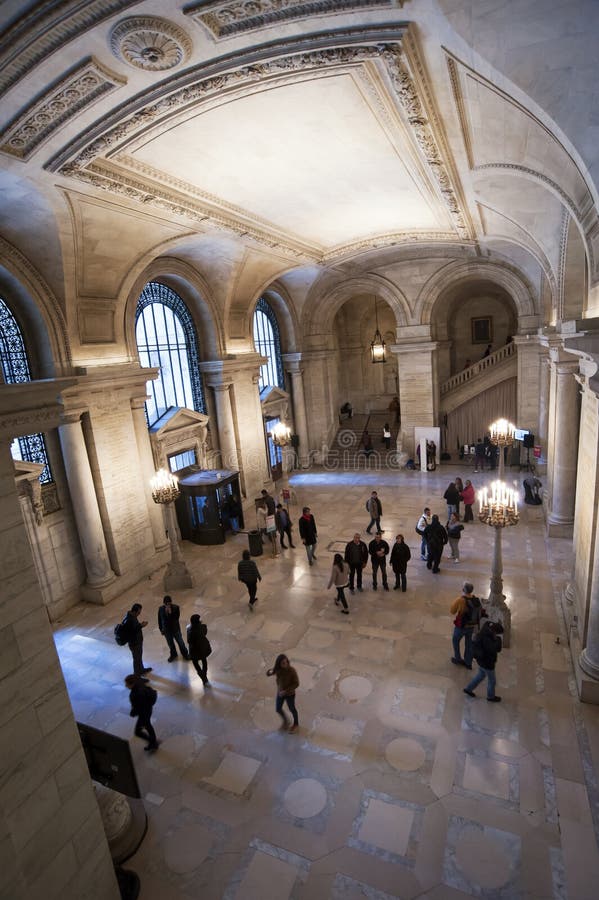 The New York Public Library Interior Editorial Stock Image - Image of ...