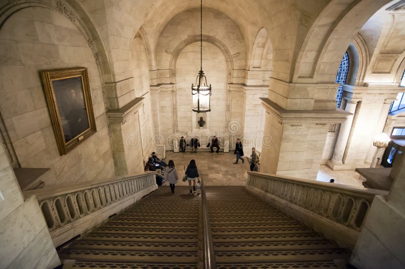 The New York Public Library Interior Editorial Stock Image - Image of ...