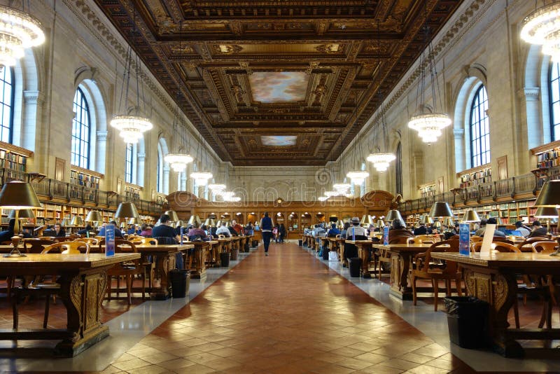 New York Public Library editorial stock image. Image of frescos - 37123034