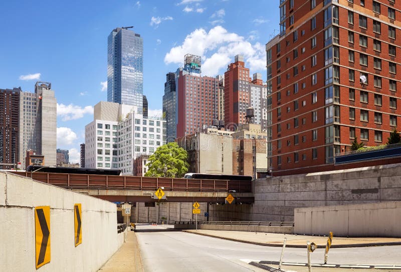 New York Road Infrastructure and Architecture, USA. Stock Image - Image ...