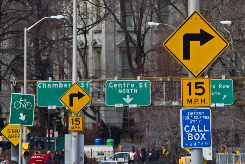New York road signs editorial photo. Image of speed, road - 66375251