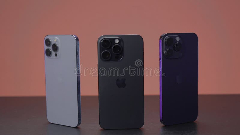 New York - September 15, 2023: IPhones of Different Generations in ...