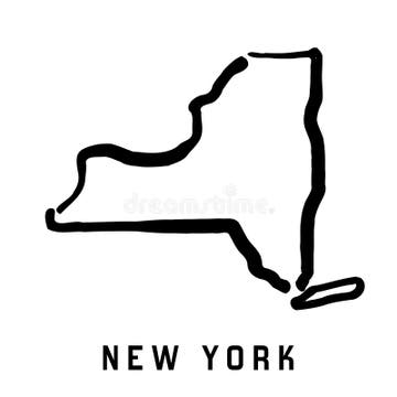 Stylized New York State Map Stock Illustrations – 97 Stylized New York ...