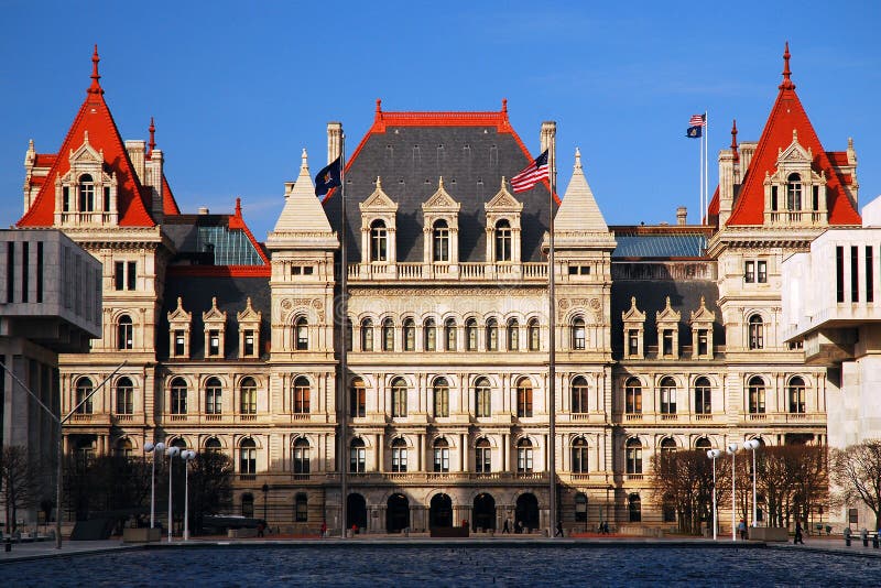 The New York State Capitol in Albany Editorial Photography - Image of ...