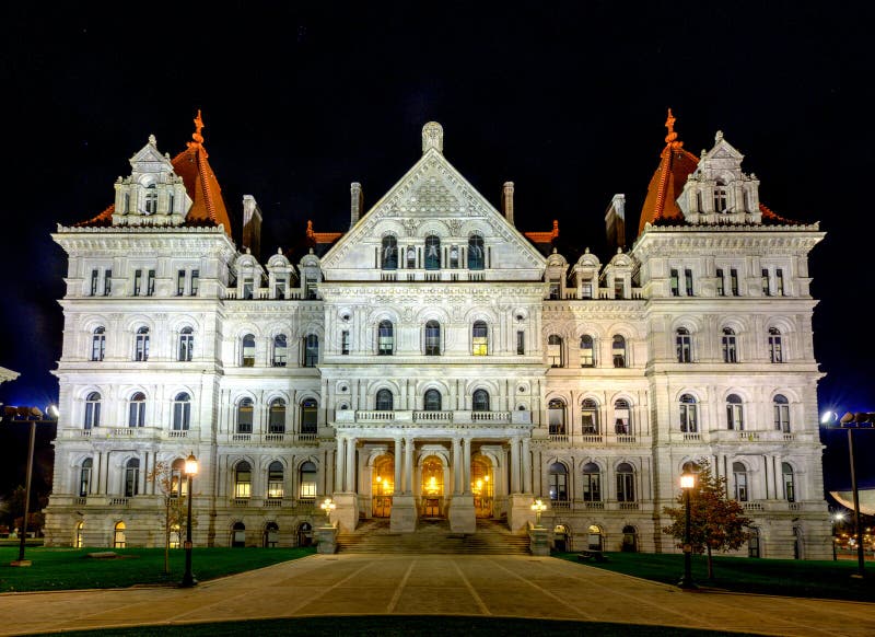The New York State Capitol Building Stock Image - Image of exterior ...