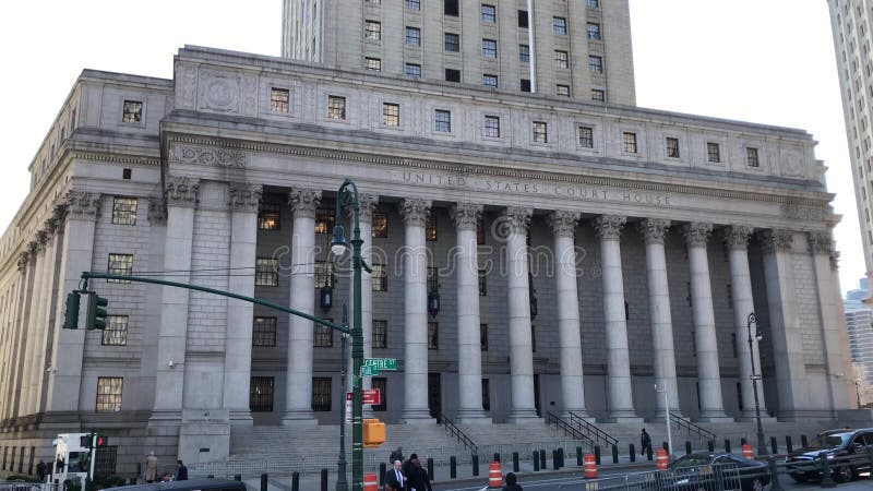 New York State Courthouse at 40 Centre Street. Stock Footage - Video of ...