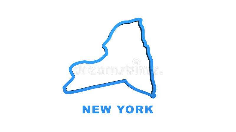 New York State Map Outline Animation. Motion Graphics. Stock Footage ...