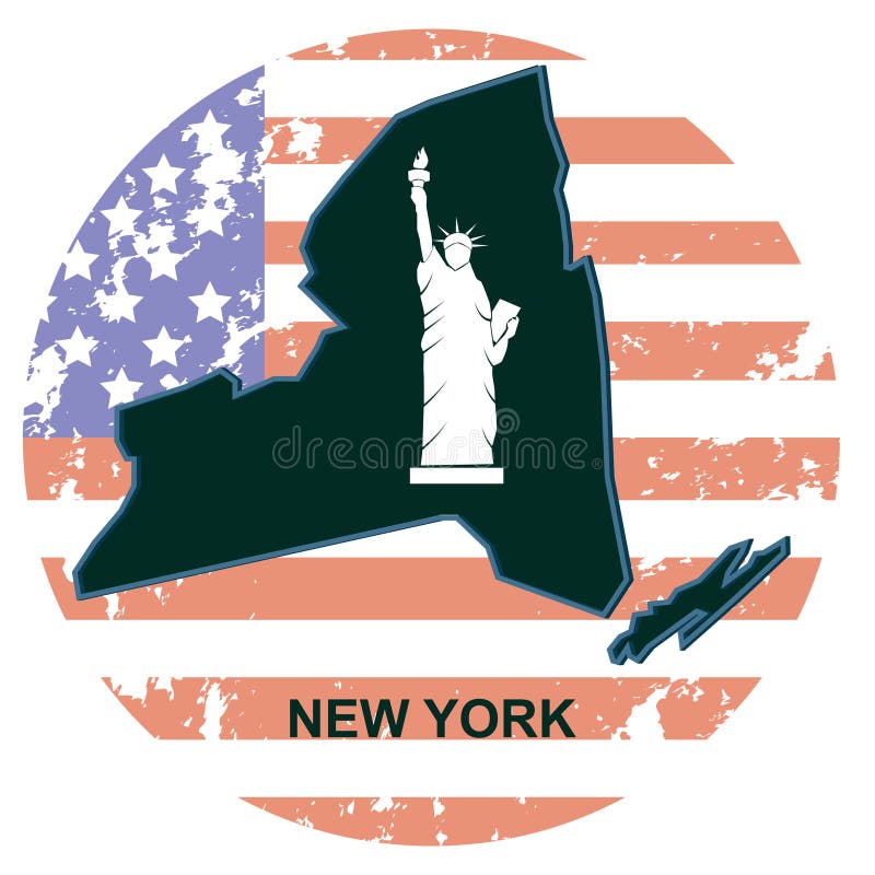 New York State. Vector Illustration Decorative Design Stock Vector ...