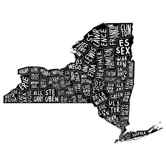 New York State Map Vector Stock Illustrations – 4,043 New York State ...