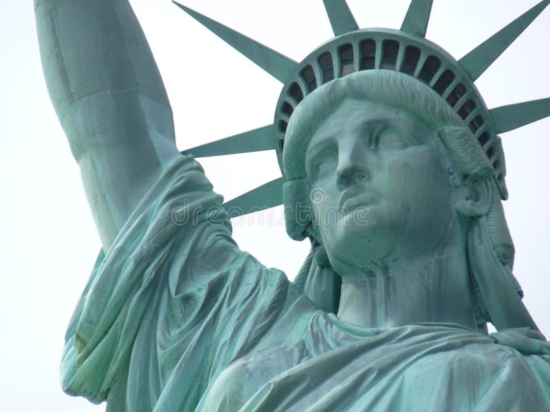 New York Statue Liberty Blue Face Sculpture Editorial Stock Photo ...