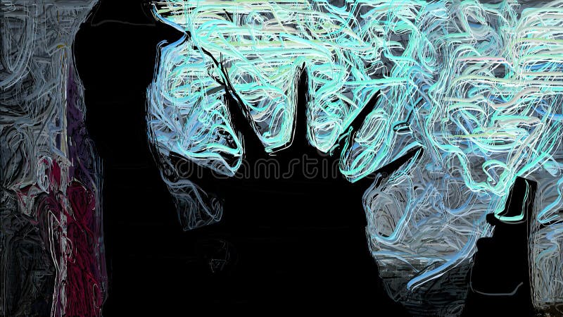 New York Statue of Liberty Hand Draw Digital Art Stock Illustration ...