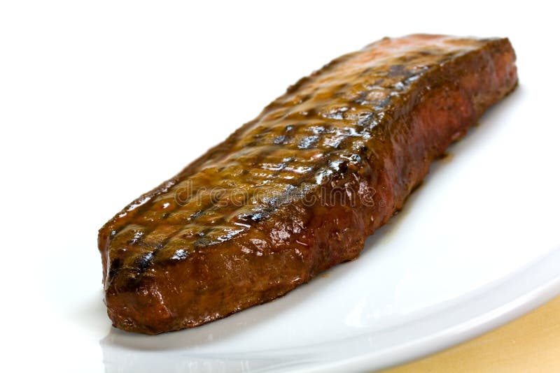 New York Steak- over plate stock photo. Image of salad - 13384506