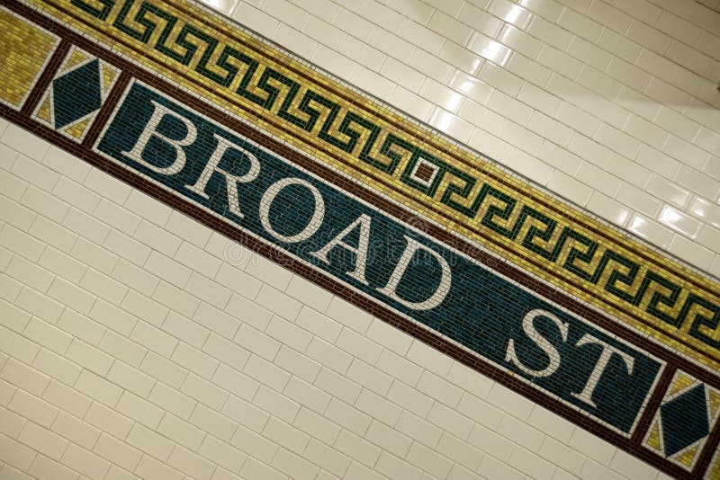 New York City Station Subway 28th Street Sign on Tile Wall. Stock Image ...