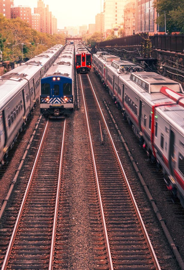 New York Subway Sign on Steel Fence Stock Photo - Image of signage ...