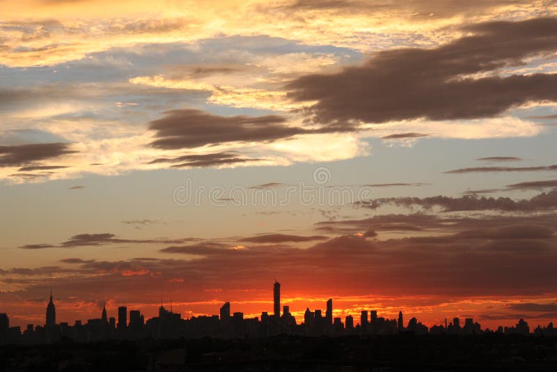New York sunset stock image. Image of newyork, york, sunset - 63602181