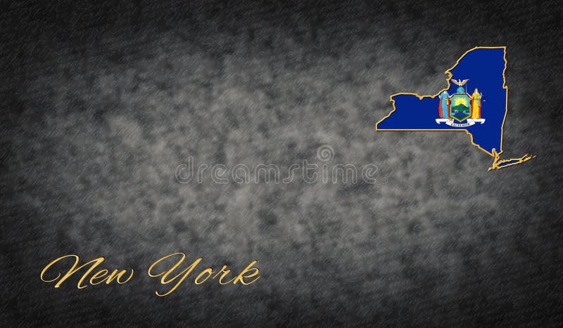 New York Symbols, Map of New York Stock Image - Image of falls ...