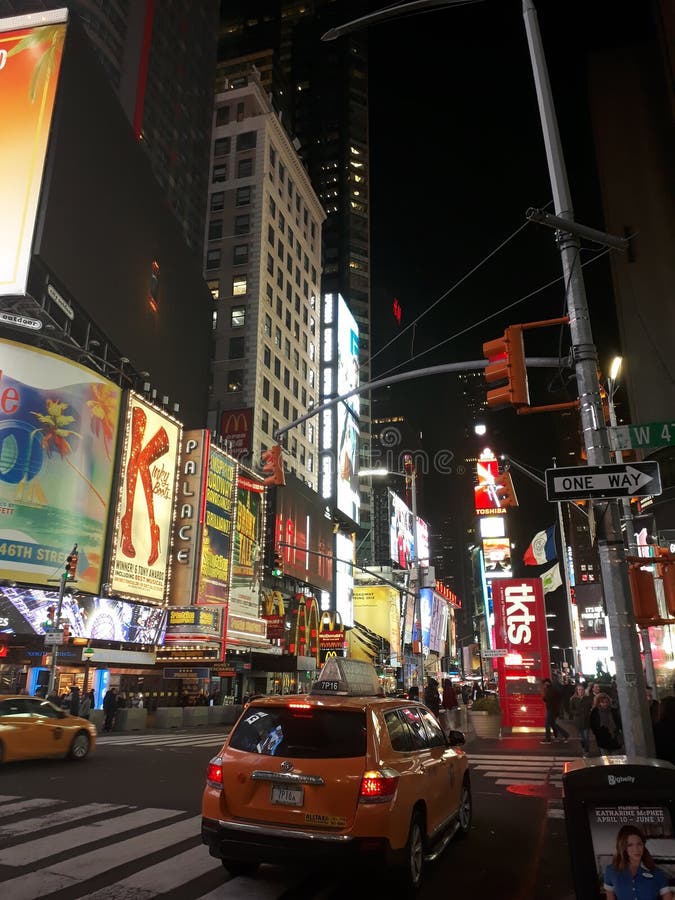 New York Times square editorial photography. Image of night - 126614452